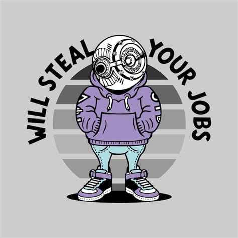 Premium Vector Droid Head Mascot Character Design In Street Wear Outfit