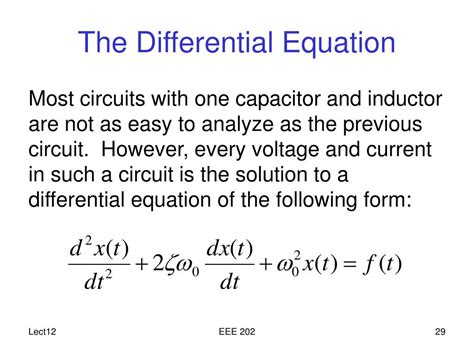 PPT Differential Equation Solutions Of Transient Circuits PowerPoint Presentation ID