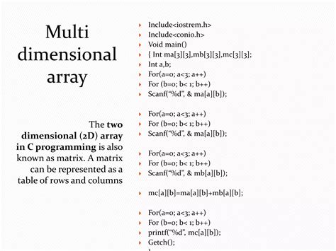array in c programing ppt