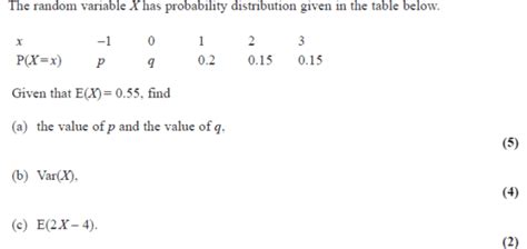 Exam Questions Discrete Random Variables Examsolutions