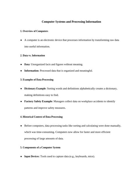 Grade 8 Information Technology Notes Pdf Business Computers