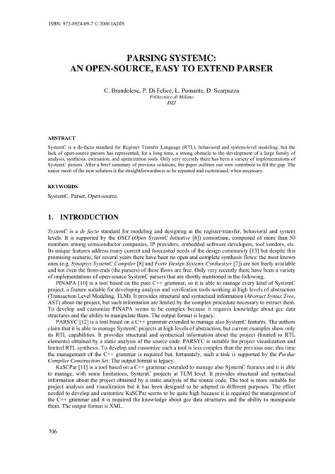 Pdf Parsing Systemc An Open Source Easy To Extend Parser