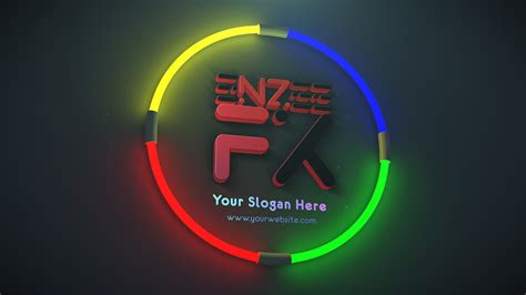 D Neon Logo Intro Template For After Effects EnzeeFX
