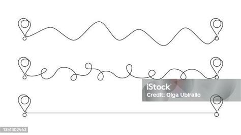 직선에서 곡선까지 두 점 사이의 경로 집합과 연속 한 줄 도면에서 혼란스러운 방법 얇은 선형 스타일로 성공을 향한 길 낙서 벡터
