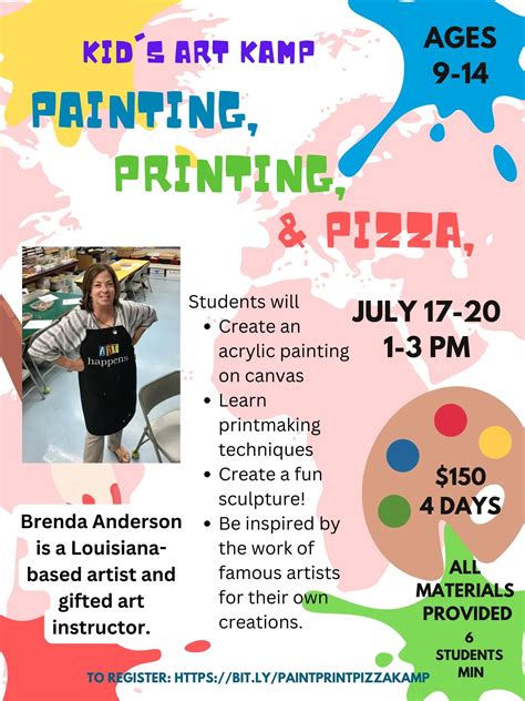Painting Printing And Pizza — North Central Louisiana Arts Council