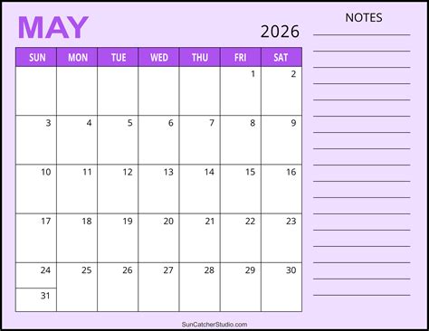 May 2026 Calendar Free Printable Free Printables Lettering Svg