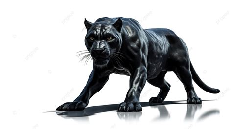 흰색 배경에 고립 된 검은 표범 3d 렌더링 재규어 흑표범 야생 고양이 배경 일러스트 및 사진 무료 다운로드 Pngtree