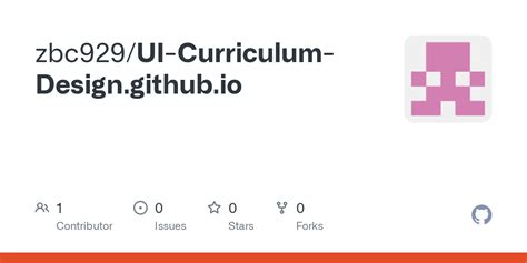 github zbc929 ui curriculum