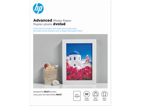 Hp Advanced Glossy Photo Paper Sht X In Q A