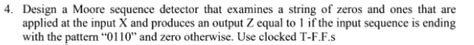 Solved 4 Design A Moore Sequence Detector That Examines A