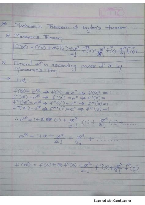 Solution Maclaurin S Theorem Studypool