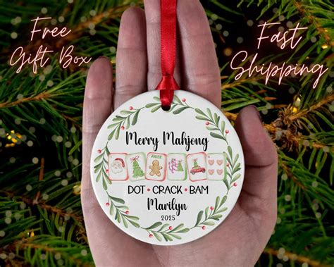 Personalized Mahjong Ornament Mahjong T Mahjong Group T