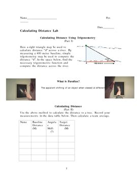 Parallax Lab Astronomy Trigonometry Stars Physics By Lesson Universe