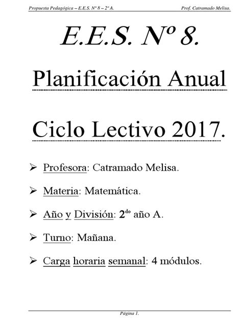 Modelo De Planificación Anual Pdf Método De Enseñanza Aprendizaje
