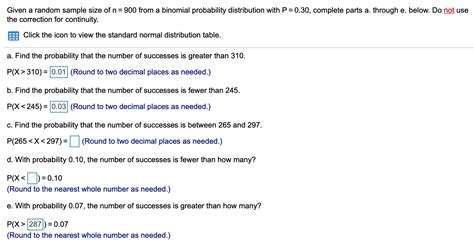 solved given a random sample size of n 900 from a binomial
