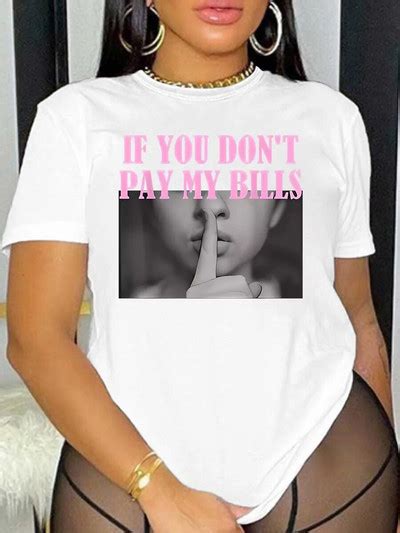 Badu Bg Дамска тениска Големи размери Свободно горнище за момичета Модерни модели с щампа с