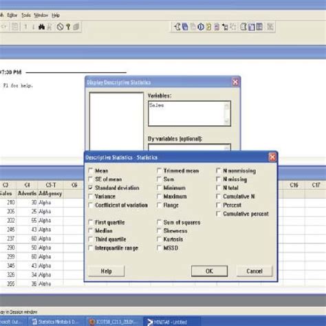 minitab version 14 0 with basic statistics menus download scientific