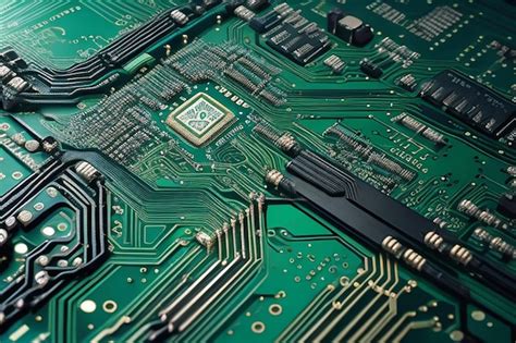 Premium Ai Image Circuit Board Background Technology