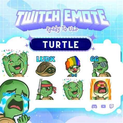 Twitch Animated Turtle Emote Etsy