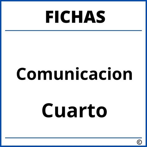 Fichas De Comunicacion Para Quinto Grado