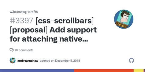 Css Scrollbars Proposal Add Support For Attaching Native Scrollbars To An Element · Issue