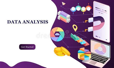 Modern Flat Design 3d Isometric Concept Of Big Data Analysis For Banner