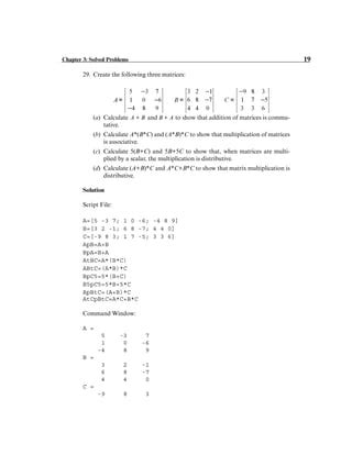 Solution Of Matlab Chapter PDF Programming Languages Computing