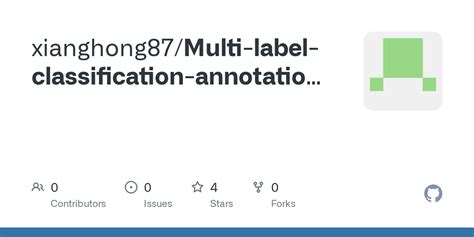 Github Xianghong87multi Label Classification Annotation Tool