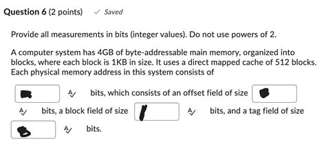 solved provide all measurements as integer values number of