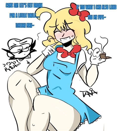 Rule 34 Blue Clothing Clothed Humanized Legs Peppino Spaghetti Pipe Pizza Tower Pizzahead Red