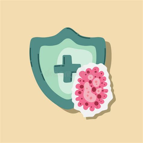 Guard Shield Attacked By Virus Germs And Bacteria Immune System And