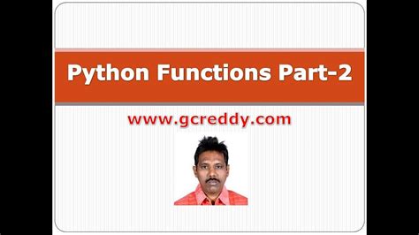 Python Class Python Functions Part YouTube