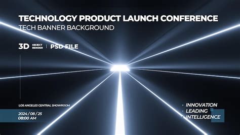 Premium Psd 3d Rendered Tech Lines Tunnel Extended Light Hd Psd