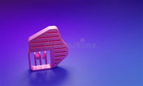 Pink Processor Icon Isolated On Purple Blue Background Cpu Central