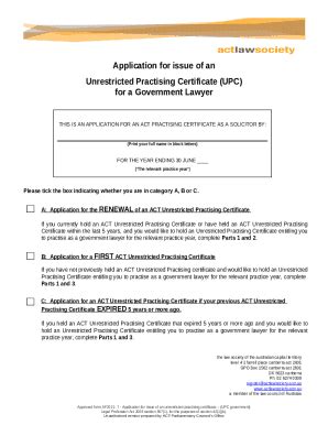 Practising Certificate South Australia Doc Template PdfFiller