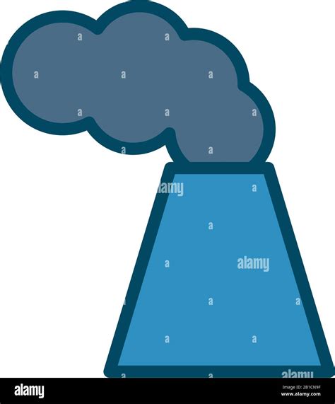 Isolated Factory Chimney With Smoke Line And Fill Style Icon Vector Design Stock Vector Image
