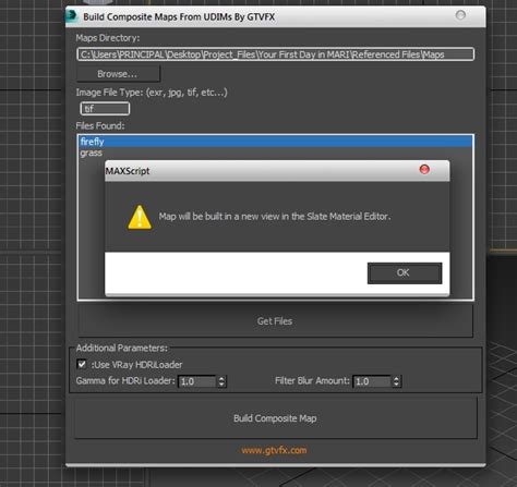 gtvfx mtl buildcompositemapsfromudims scriptspot