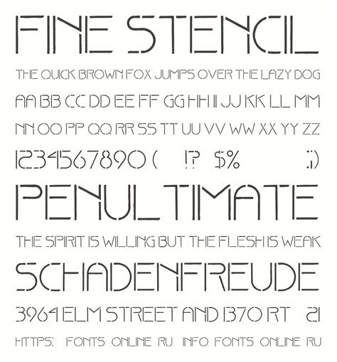 Fine Stencil Font