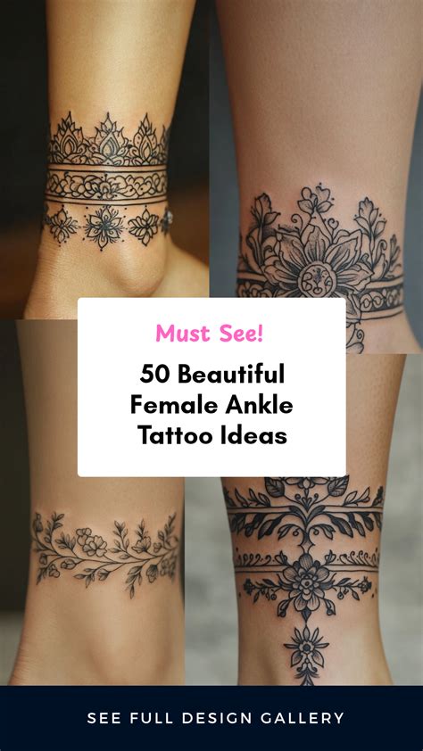 50 Beautiful Female Ankle Tattoo Ideas Ankle Tattoos For Women Ankle