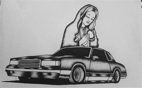 Lowrider Car Drawings In Pencil