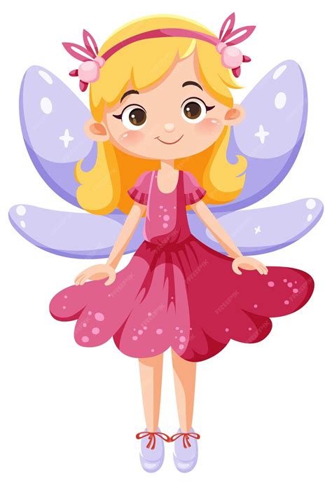 Симпатичная сказочная принцесса мультипликационный персонаж Бесплатно векторы