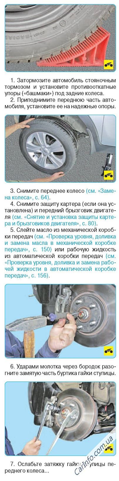 Киа Спортейдж 3. ПРОВЕРКА ТЕХНИЧЕСКОГО СОСТОЯНИЯ ПРИВОДОВ КОЛЕС