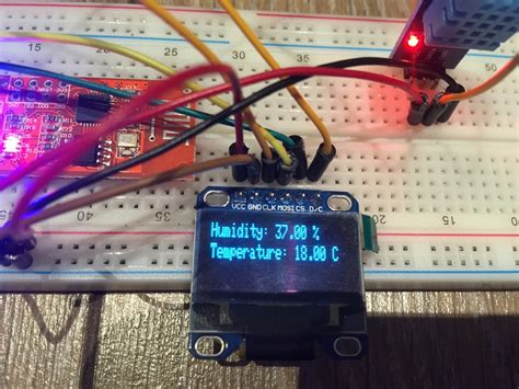 Arduino Nano With Dht Sensor And Oled 6 Steps Instructables