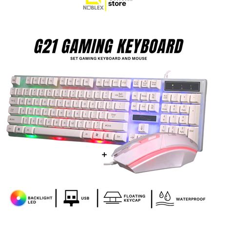 Jual Diskon Meriah Noblex Keyboard Dan Mouse Rgb Gaming Set Gaming Mouse Dan Keyboard Usb Cable
