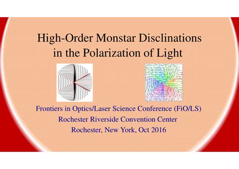Pdf High Order Monstar Disclinations In The Polarization Of Light