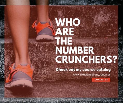 What Are The Number Crunchers In Healthcare Dr Helen Heleen Sairany Posted On The Topic