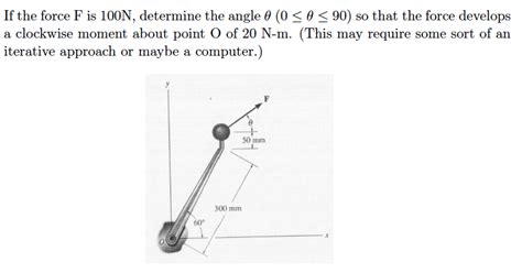 Solved If The Force F Is N Determine The Angle