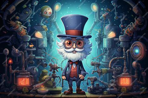 Premium Photo A Brilliant And Eccentric Inventor Crafting Ingenious Devices Generative Ai