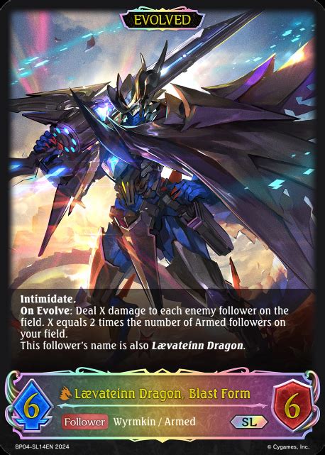 [shadowverse] Bp04 Sl14 Laevateinn Dragon Blast Form Follower
