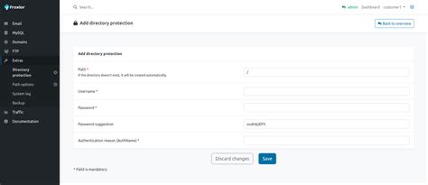 Extras Froxlor Documentation